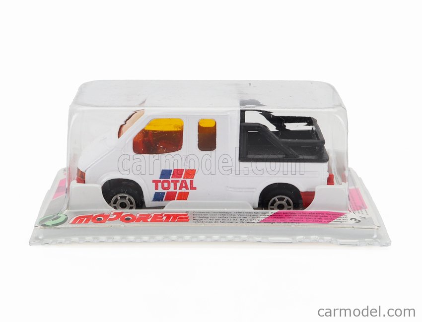 MAJORETTE 230 Scale 1/64 | FORD ENGLAND TRANSIT PICK-UP - TOTAL WHITE