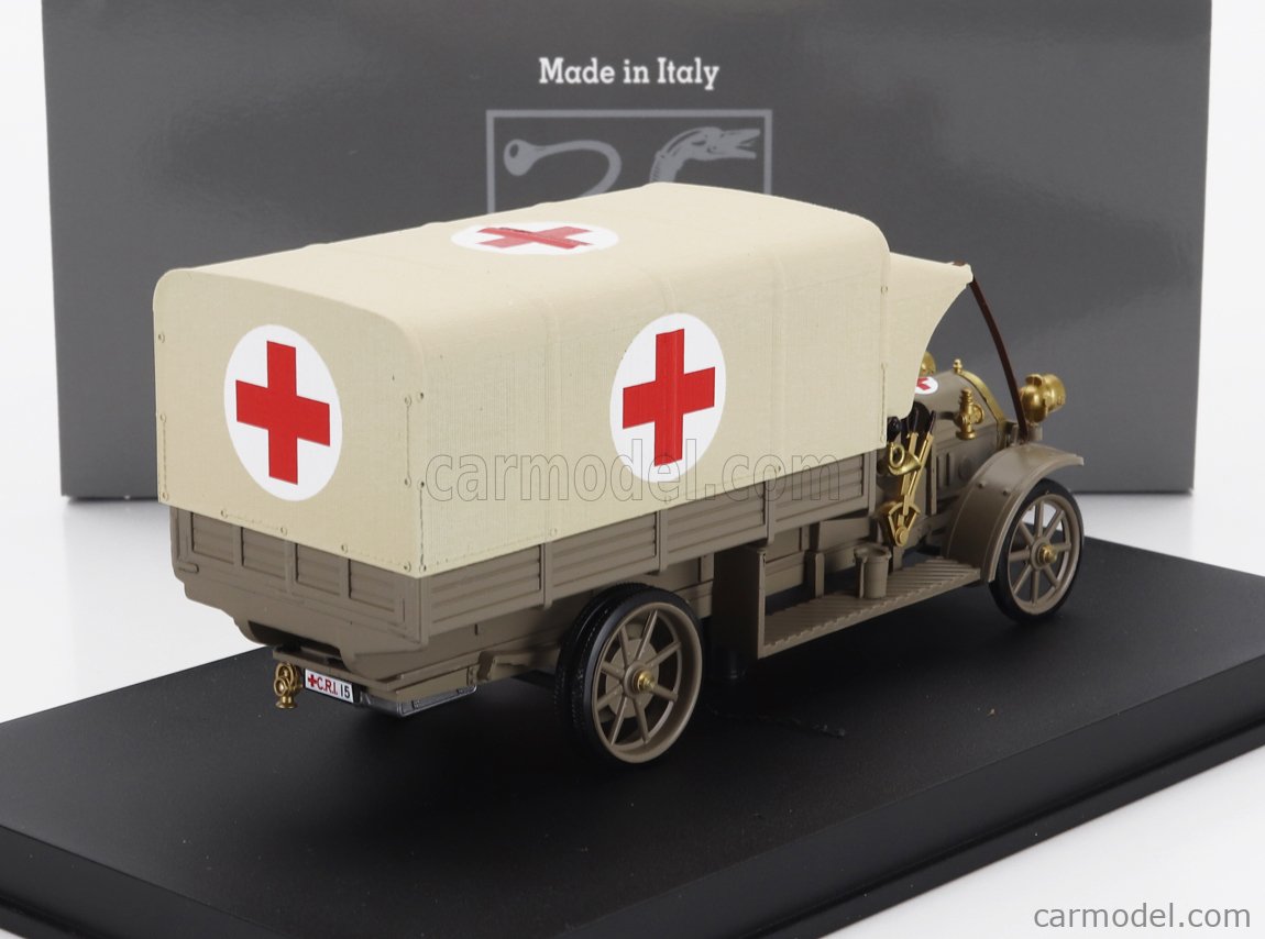 RIO-MODELS 4741 Scale 1/43 | FIAT 18BL TRUCK TELONATO AMBULANZA C.R.I. 1915 - 160th ANNIVERSARIO ...