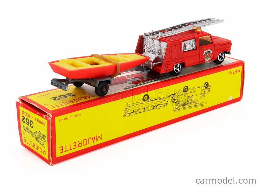 MAJORETTE 362 Scale 1/60 | TRUCK POMPIER + BARQUE - TANK + BOAT FIRE ...