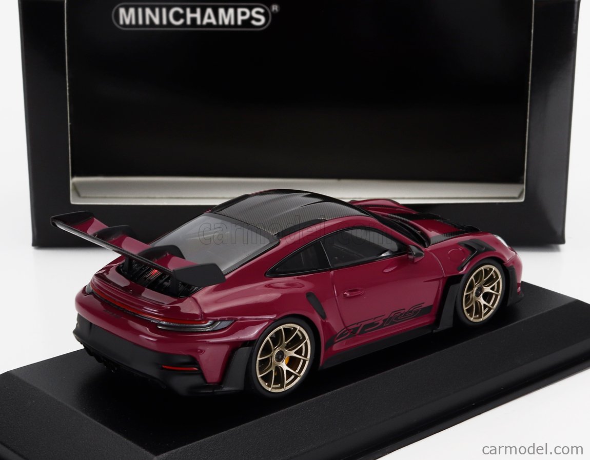 MINICHAMPS 413062123 Scale 1/43 | PORSCHE 911 992 GT3 RS COUPE WEISSACH PACKAGE 2024 - GOLD RIMS ...