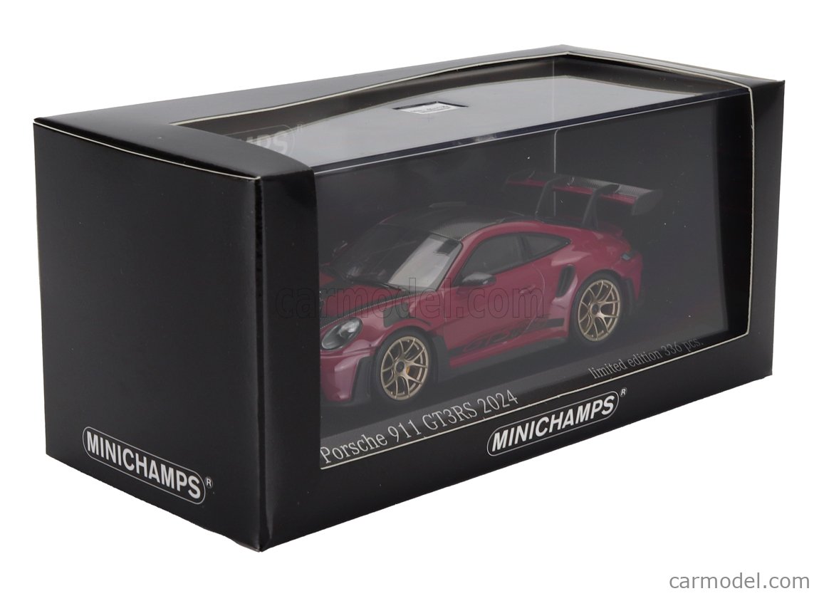MINICHAMPS 413062123 Scale 1/43 | PORSCHE 911 992 GT3 RS COUPE WEISSACH PACKAGE 2024 - GOLD RIMS ...