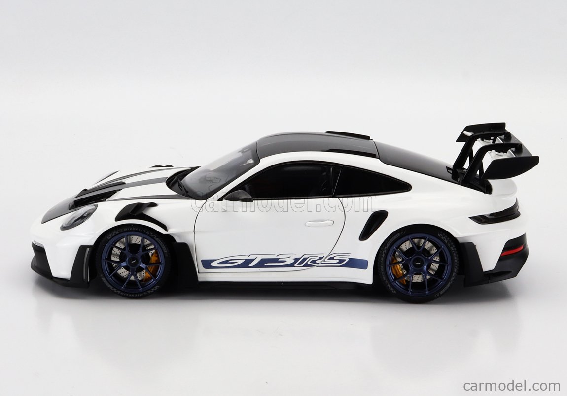 MINICHAMPS 113062023 Scale 1/18 | PORSCHE 911 992 GT3 RS COUPE WEISSACH PACKAGE 2022 - BLUE RIMS ...