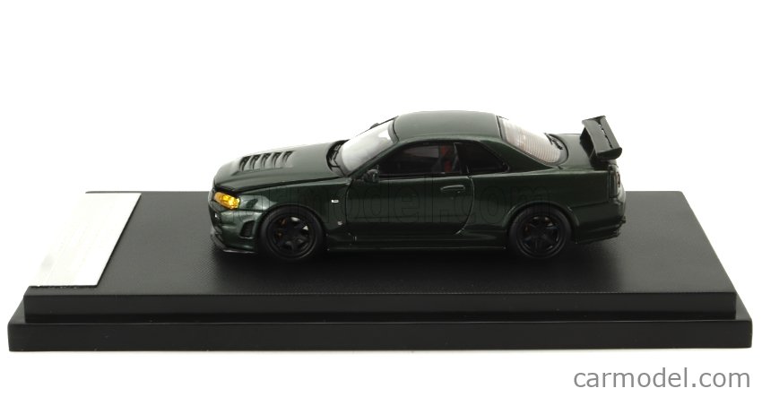 MOTORHELIX M63421 Escala 1/64 | NISSAN SKYLINE GT-R (R34) NISMO CRS 2002 DARK GREEN