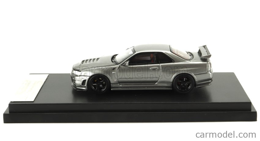 MOTORHELIX M63422A Scale 1/64 | NISSAN SKYLINE GT-R (R34) NISMO CRS 2002 GUN GREY MET