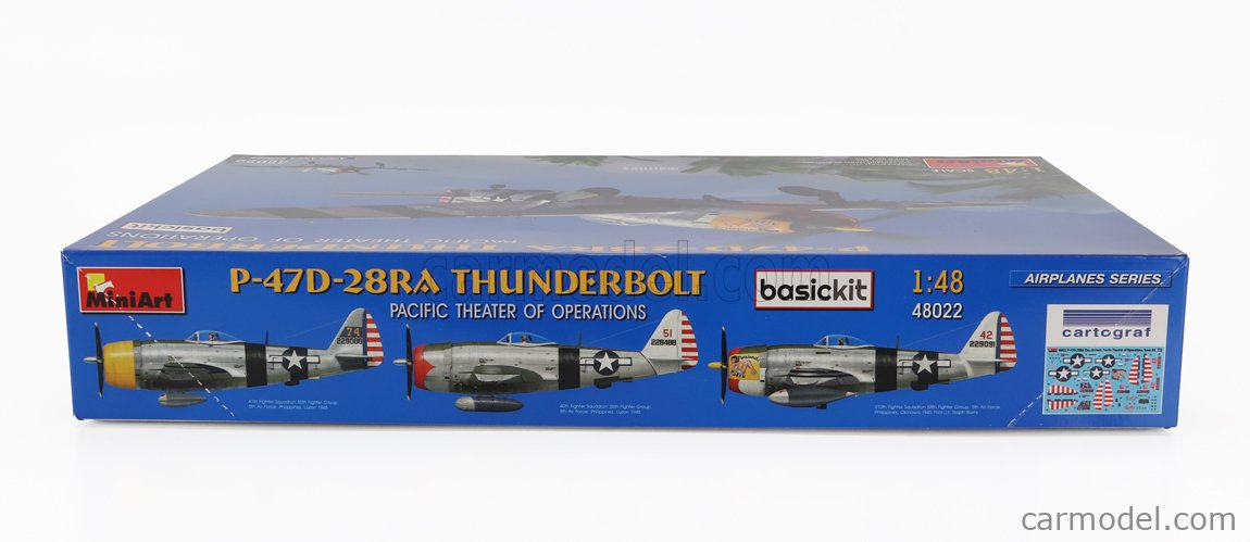 MINIART 48022 Scale 1/48 | THUNDERBOLT P-47D-28RA AIRPLANE MILITARY 1942