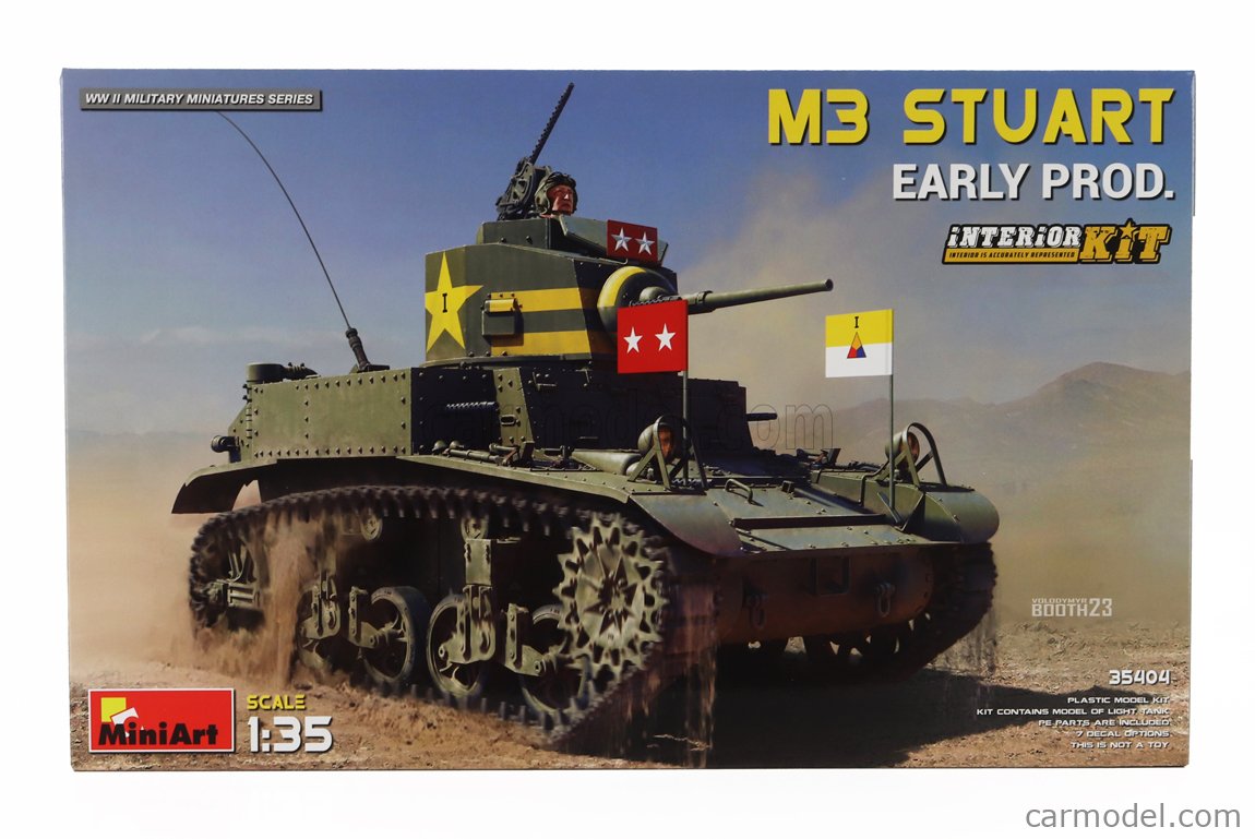 MINIART 35404 Escala 1/35 | TANK M3 STUART MILITARY 1945