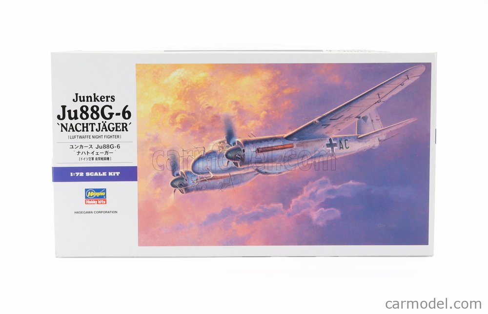 HASEGAWA SE32-01562 Scale 1/72 | JUNKERS JU-88G-6 NACHYJAGER MILITARY AIRPLANE 1942