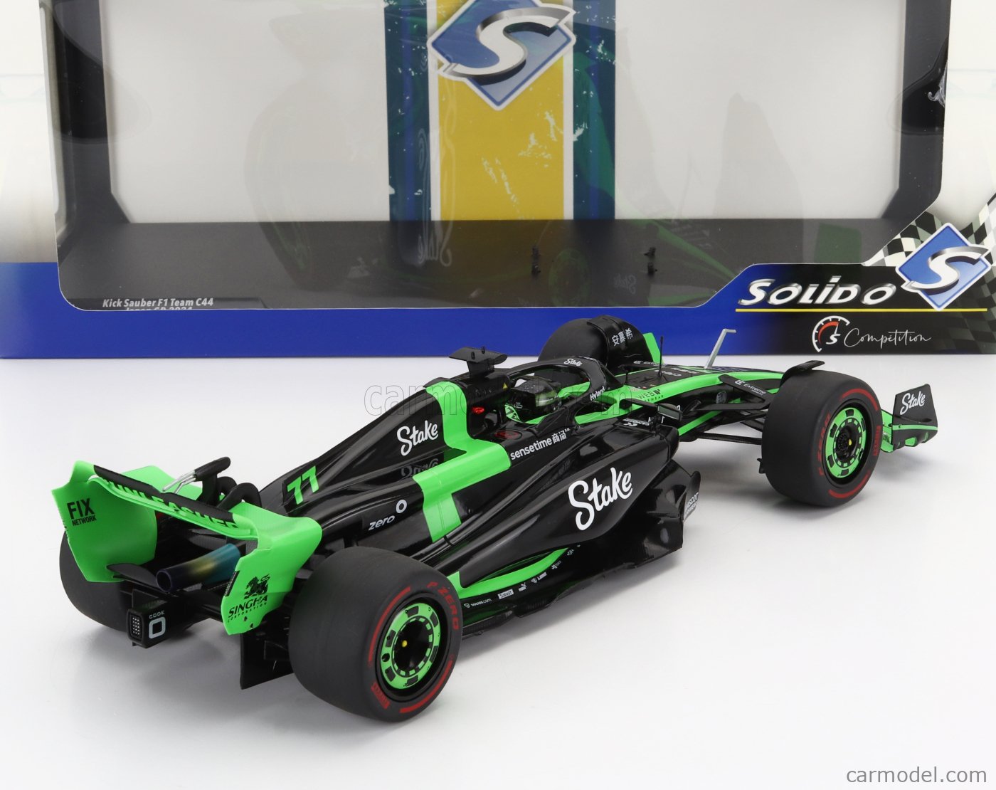 SOLIDO 1814102 Scala 1/18 | SAUBER F1 C44 TEAM STAKE KICK N 77 JAPAN GP 2024 VALTTERI BOTTAS ...