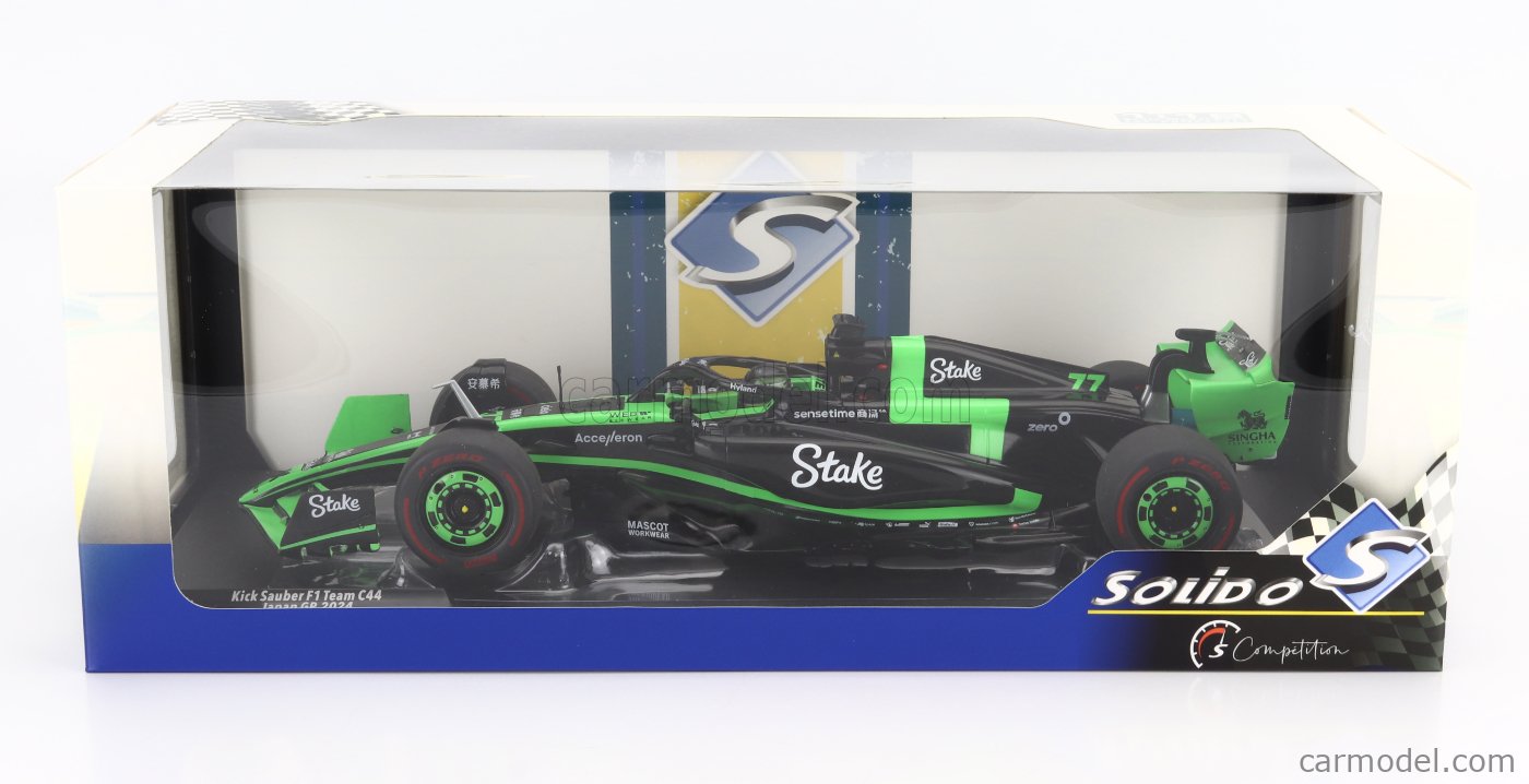 SOLIDO 1814102 Scala 1/18 | SAUBER F1 C44 TEAM STAKE KICK N 77 JAPAN GP 2024 VALTTERI BOTTAS ...