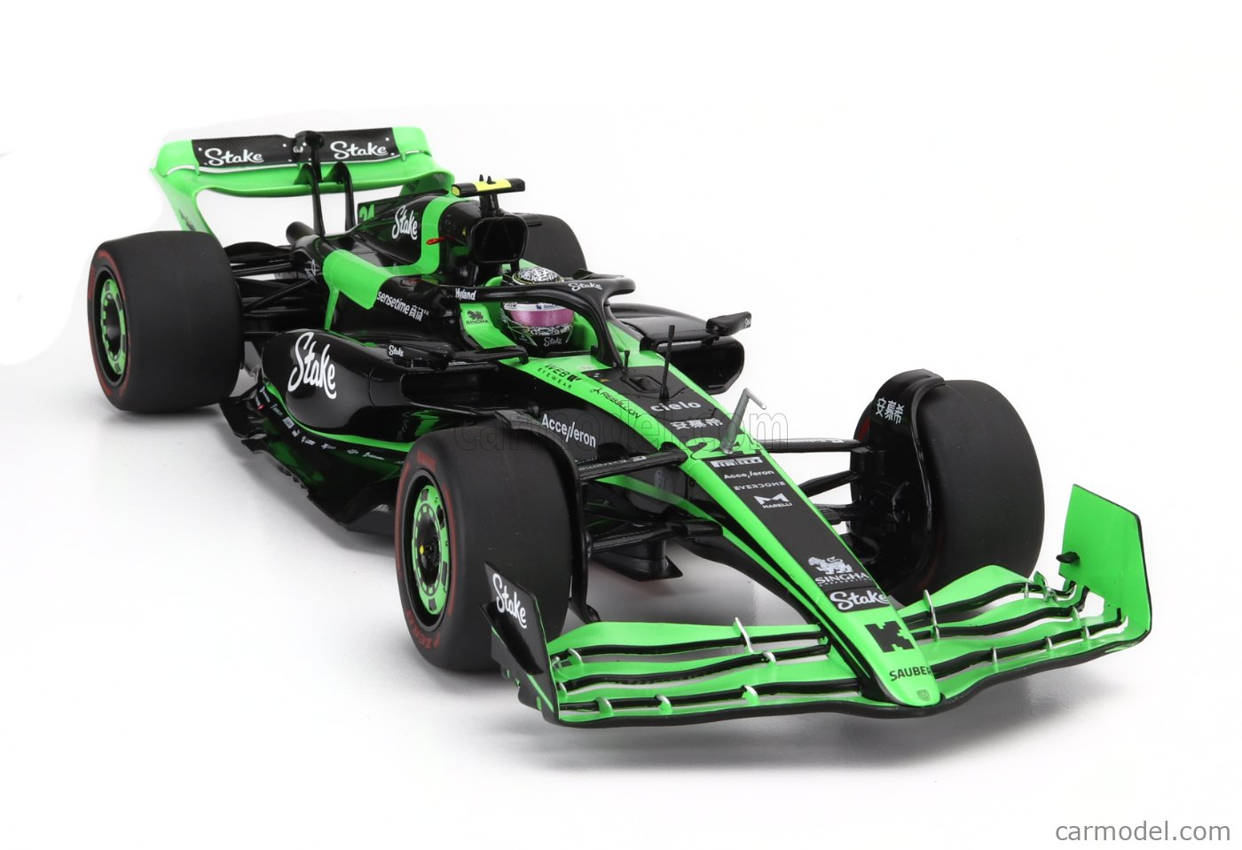 SOLIDO 1814101 Scala 1/18 | SAUBER F1 C44 TEAM STAKE KICK N 24 BAHRAIN GP 2024 ZHOU GUANYU GREEN ...