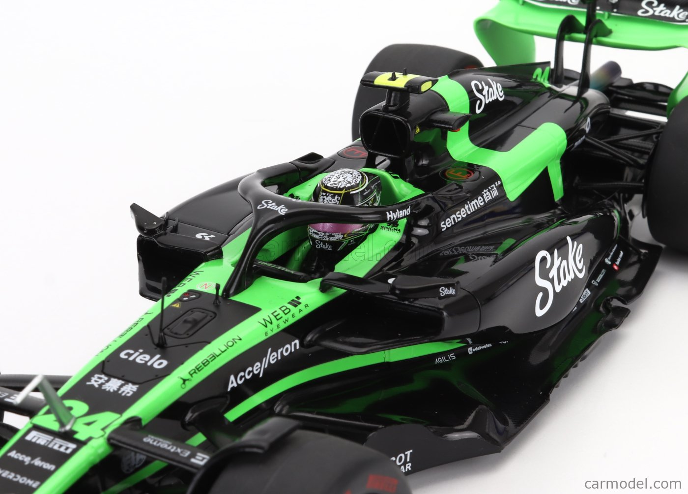 SOLIDO 1814101 Scala 1/18 | SAUBER F1 C44 TEAM STAKE KICK N 24 BAHRAIN GP 2024 ZHOU GUANYU GREEN ...