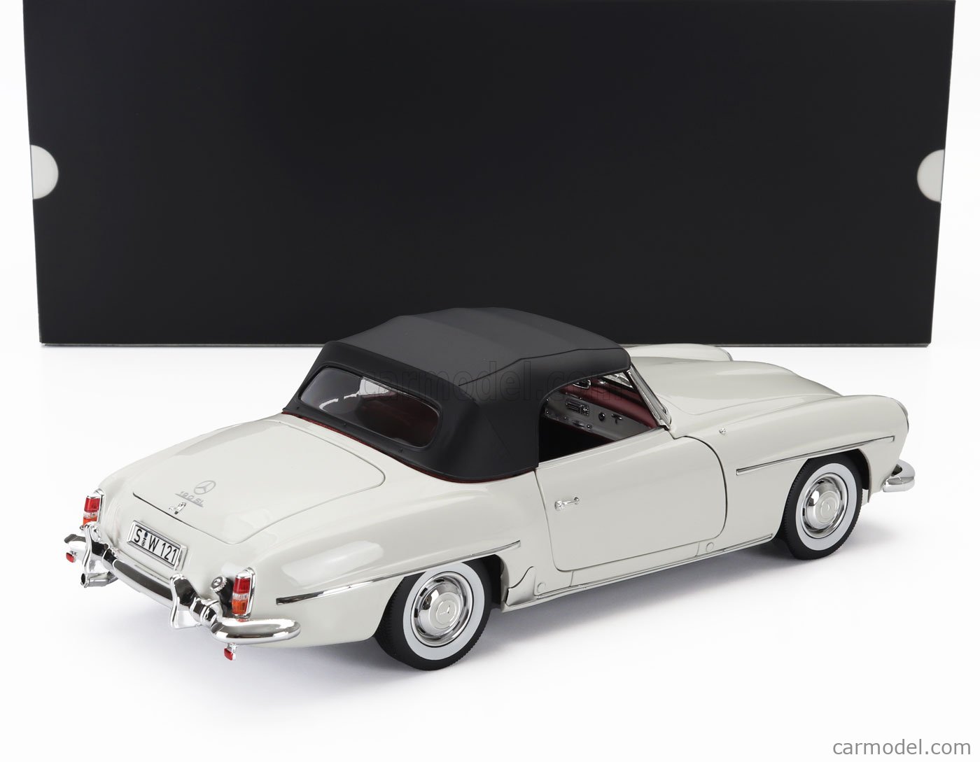 NOREV B66040710 Scale 1/18 | MERCEDES BENZ SL-CLASS 190SL (W121) SPIDER CLOSED 1955 LIGHT GREY BLACK
