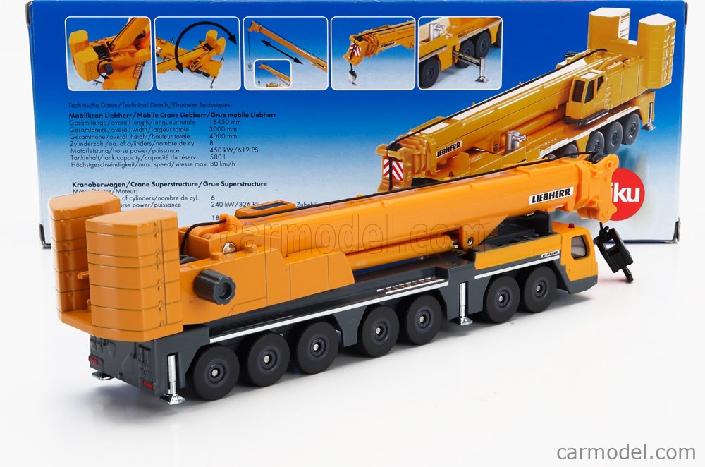 SIKU 1886 Scale 1/87 | LIEBHERR CRANE TRUCK LTM 1250-5.1 - AUTOMOTRICE AUTOGRU TELESCOPICA ...