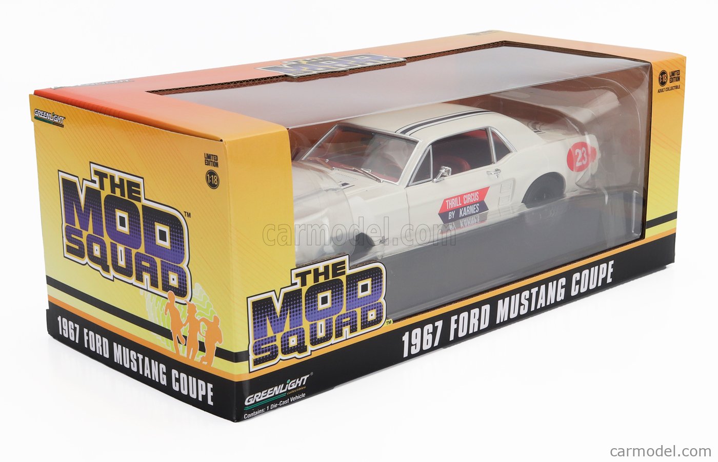 GREENLIGHT 13639 Scale 1/18 | FORD USA MUSTANG COUPE N 23 THRILL CIRCUS ...