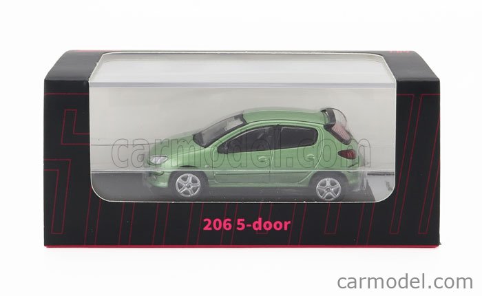 DCT-MINIATURES LL-029-124 Scala 1/64 | PEUGEOT 206 LHD 1998 GREEN
