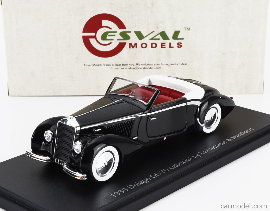 ESVAL MODEL EMEU43023C Scale 1/43 | DELAGE D6-70 CABRIOLET LETOURNEUR ...