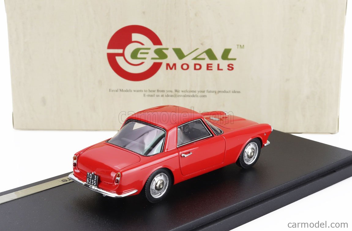 ESVAL MODEL EMEU43042C Scale 1/43 | FIAT 1500 S COUPE BY FISSORE 1960 RED