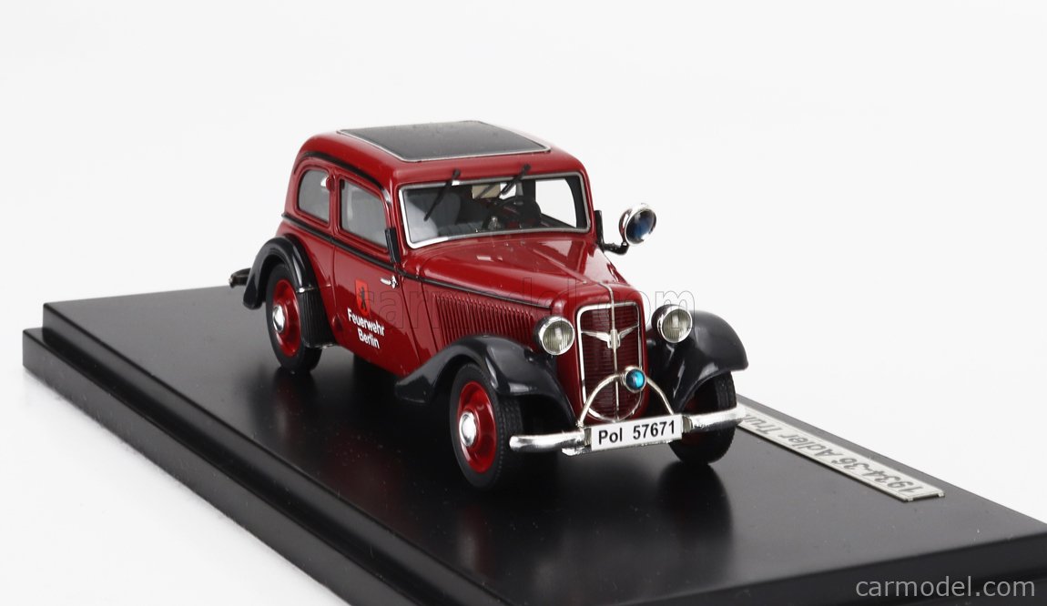 ESVAL MODEL EMEU43034F Masstab: 1/43 | ADLER TRUMPF JUNIOR BERLIN FIRE ENGINE 1934 BLACK RED
