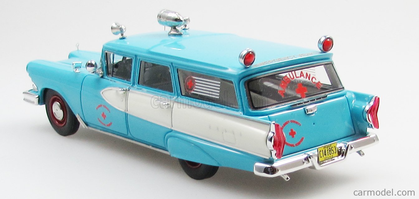 ESVAL MODEL EMUS43086F Scale 1/43 | EDSEL VILLAGER AMBULANCE 1958 LIGHT ...