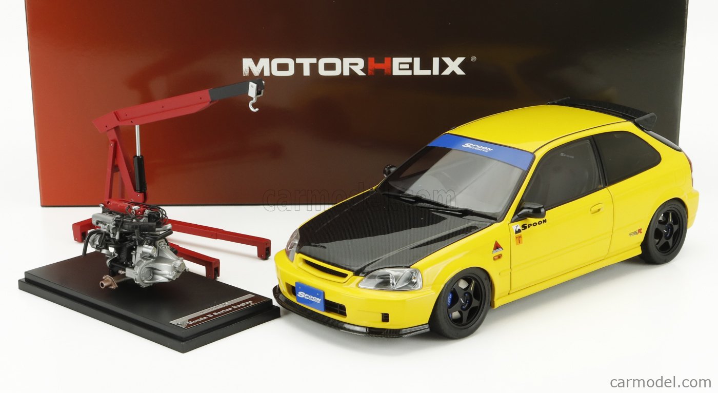 MOTORHELIX M85016 Scale 1/18 | HONDA CIVIC EK9 TYPE R SPOON WITH ENGINE ...