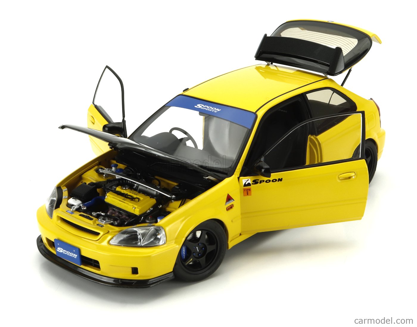 MOTORHELIX M85016 Scale 1/18 | HONDA CIVIC EK9 TYPE R SPOON WITH ENGINE ...