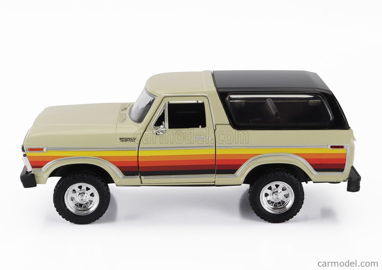 MOTOR-MAX 79373 Scale 1/24 | FORD USA BRONCO HARD-TOP CLOSED 1978 BEIGE ...