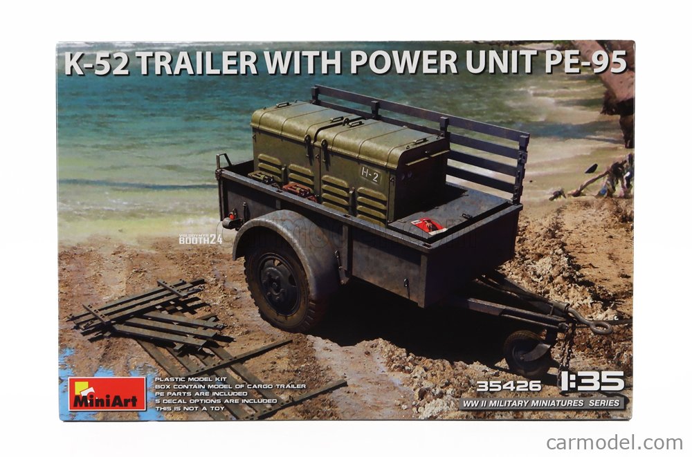 MINIART 35426 Scale 1/35 | ACCESSORIES TRAILER WITH K-52 POWER UNIT PE ...