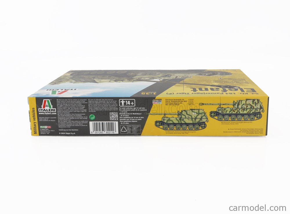 ITALERI IT0211 Scale 1/35 | TANK SD. KFZ. 184 TIGER MILITARY 1945