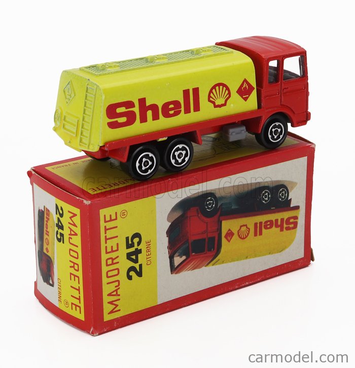 MAJORETTE 245 Scale 1/77 | SAVIEM TANKER TRUCK - SHELL RED YELLOW