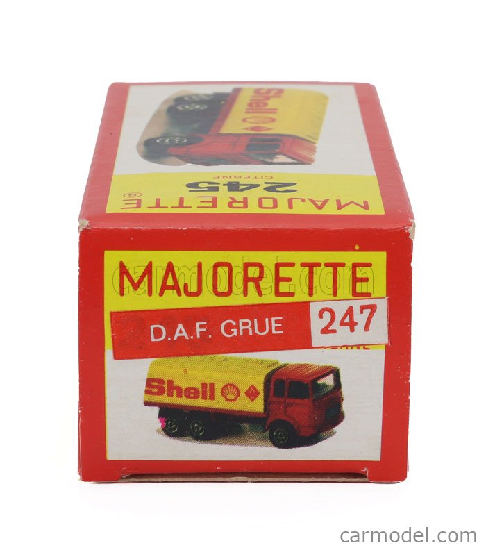 MAJORETTE 247 Scale 1/77 | DAF TRUCK WITH CRANE - GRUE GREEN BLACK