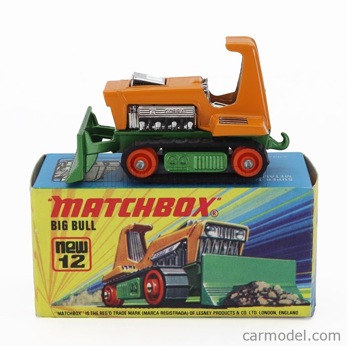 MATCHBOX 12 Scale 1/66 | MATCHBOX BIG BULL YELLOW GREEN MET