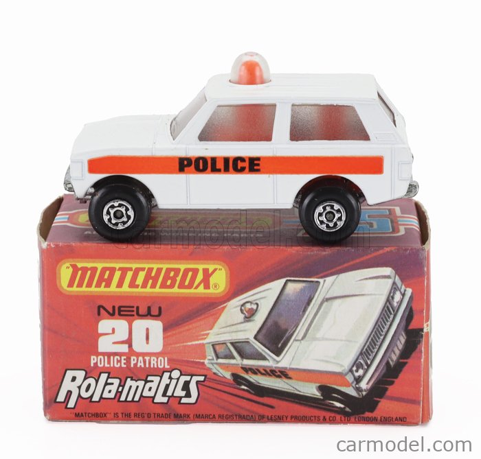 MATCHBOX 20 Scale 1/66 | ROVER RANGE POLICE PATROL WHITE
