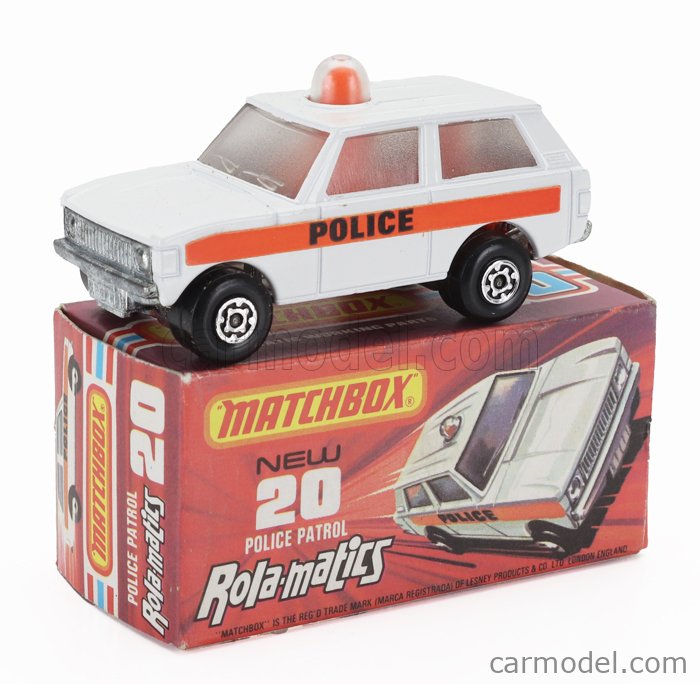 MATCHBOX 20 Scale 1/66 | ROVER RANGE POLICE PATROL WHITE