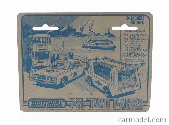 MATCHBOX TP-2 Scale 1/66 | MATCHBOX TRACTOR & TRAILER RED YELLOW