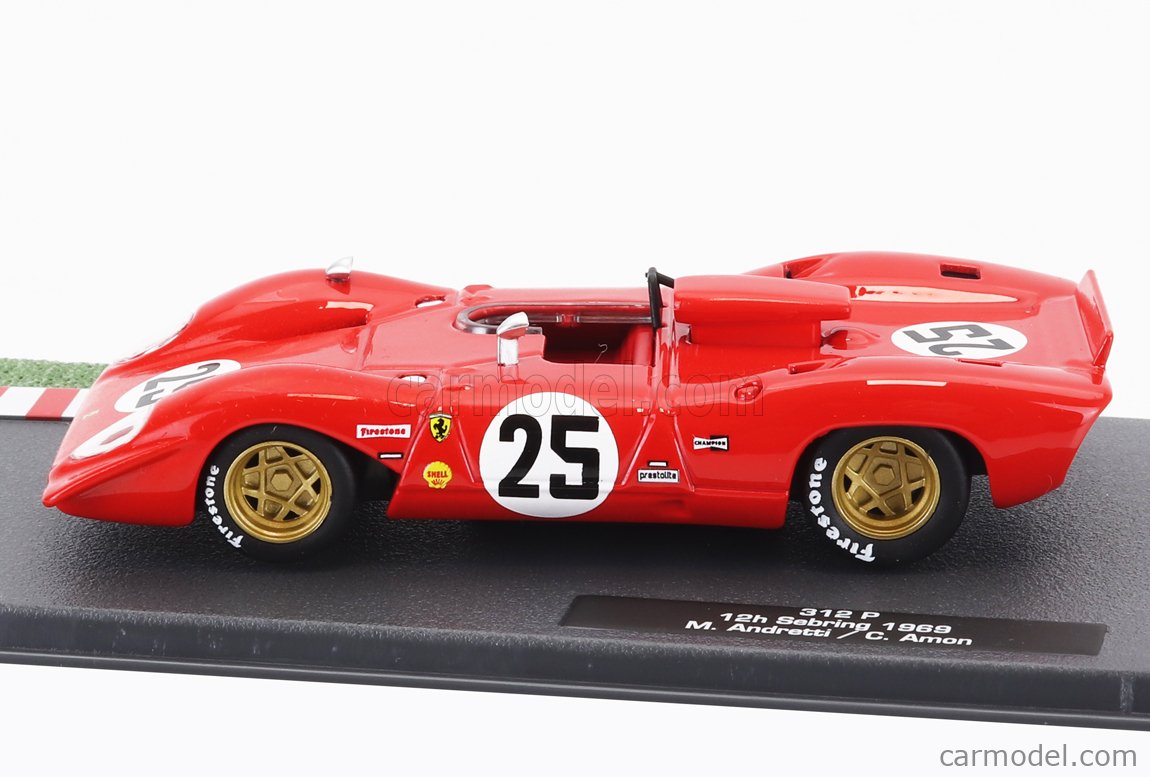 EDICOLA ABFRT013 Scale 1/43 | FERRARI 312P 3.0L SPIDER TEAM SEFAC N 25 ...