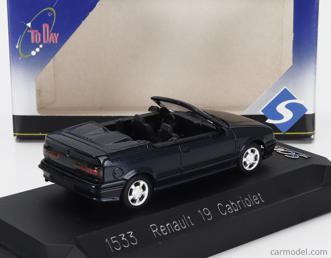 SOLIDO 1533 Scale 1/43 | RENAULT R19 CABRIOLET 1992 BLUE MET