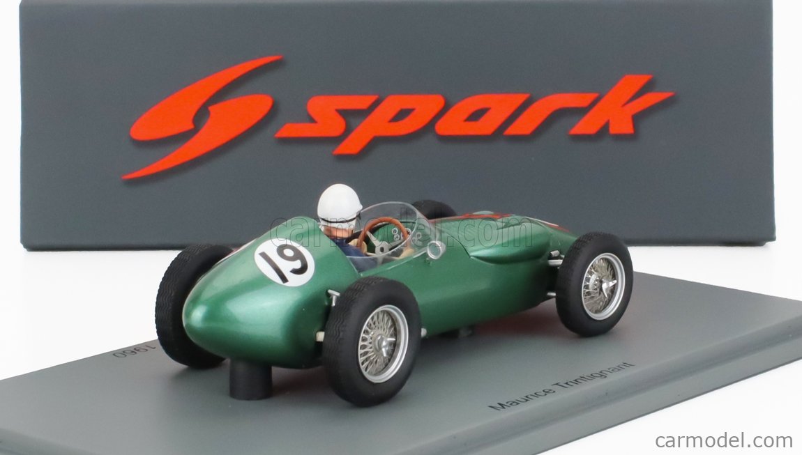 SPARK-MODEL S8146 Scale 1/43 | ASTON MARTIN F1 DBR5 N 19 BRITISH GP 1960 MAURICE TRINTIGNANT GREEN