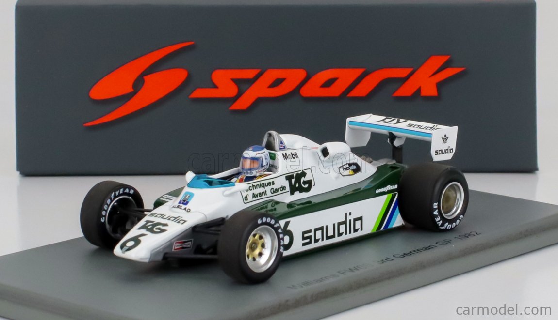 SPARK-MODEL S7499 Scale 1/43 | WILLIAMS F1 FW08 N 6 3rd GERMAN GP 1982 ...