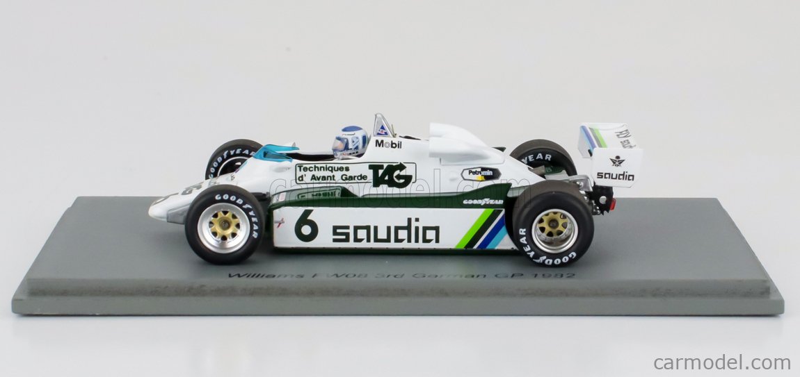 SPARK-MODEL S7499 Scale 1/43 | WILLIAMS F1 FW08 N 6 3rd GERMAN GP 1982 ...
