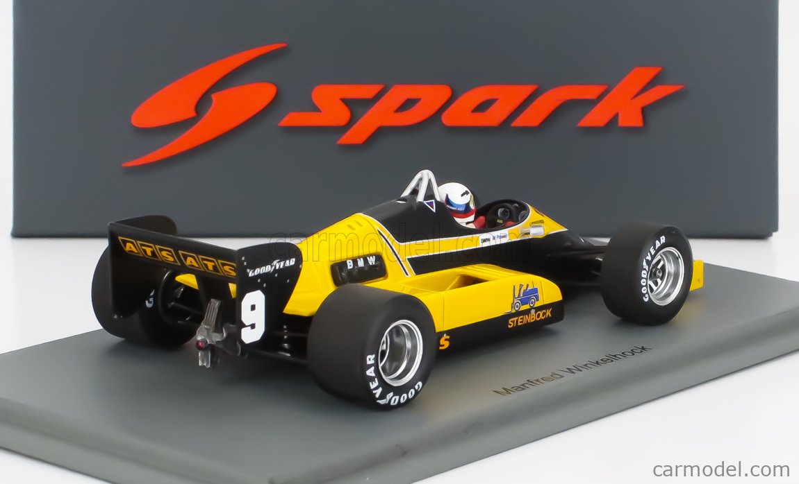 SPARK-MODEL S3920 Escala 1/43 | ATS F1 D6 N 9 LONG BEACH GP 1983 MANFRED WINKELHOCK YELLOW BLACK