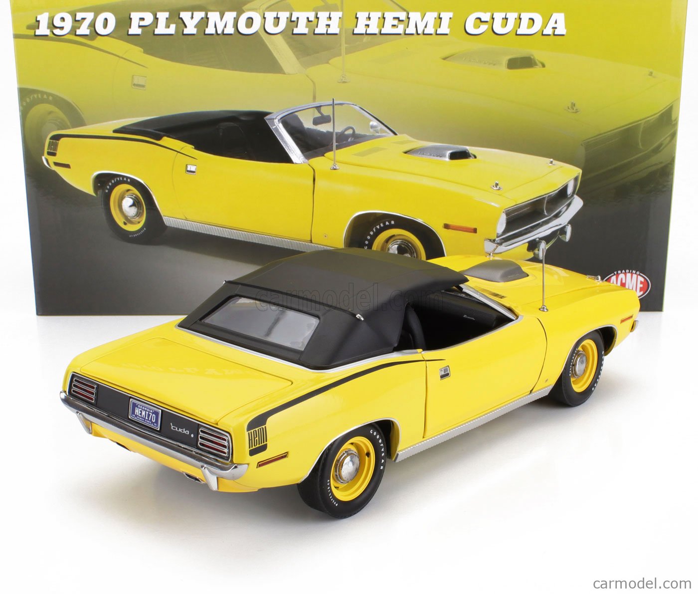 ACME-MODELS A1806129 Echelle 1/18 | PLYMOUTH CUDA HEMI CABRIOLET OPEN ...