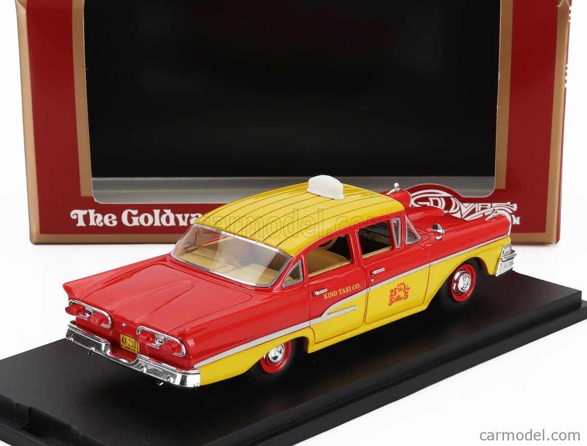 GOLDVARG GC087 Scale 1/43 | FORD USA CUSTOM 300 TAXI 1958 YELLOW RED