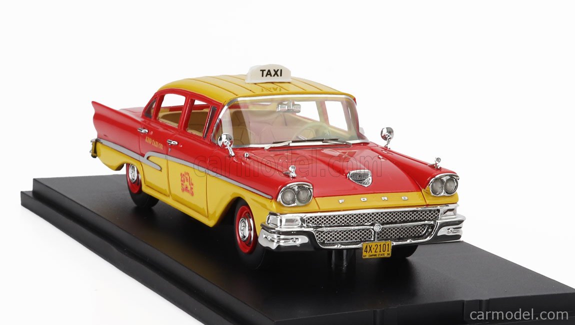 GOLDVARG GC087 Scale 1/43 | FORD USA CUSTOM 300 TAXI 1958 YELLOW RED