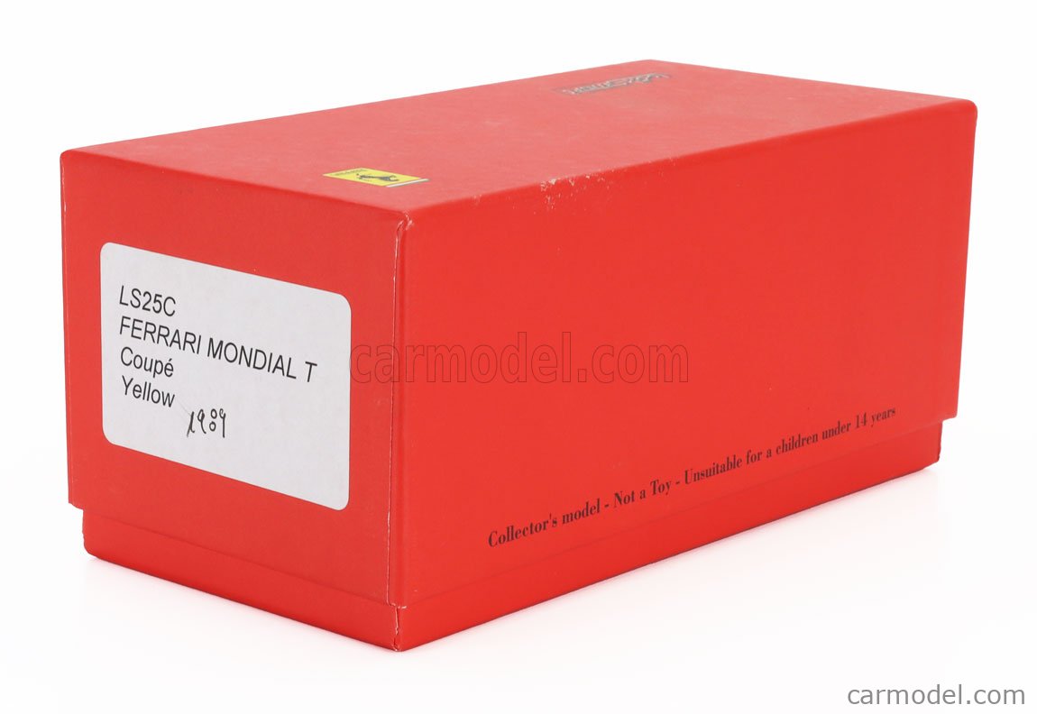 LOOKSMART LS25C Scale 1/43 | FERRARI MONDIAL T COUPE 1989 YELLOW