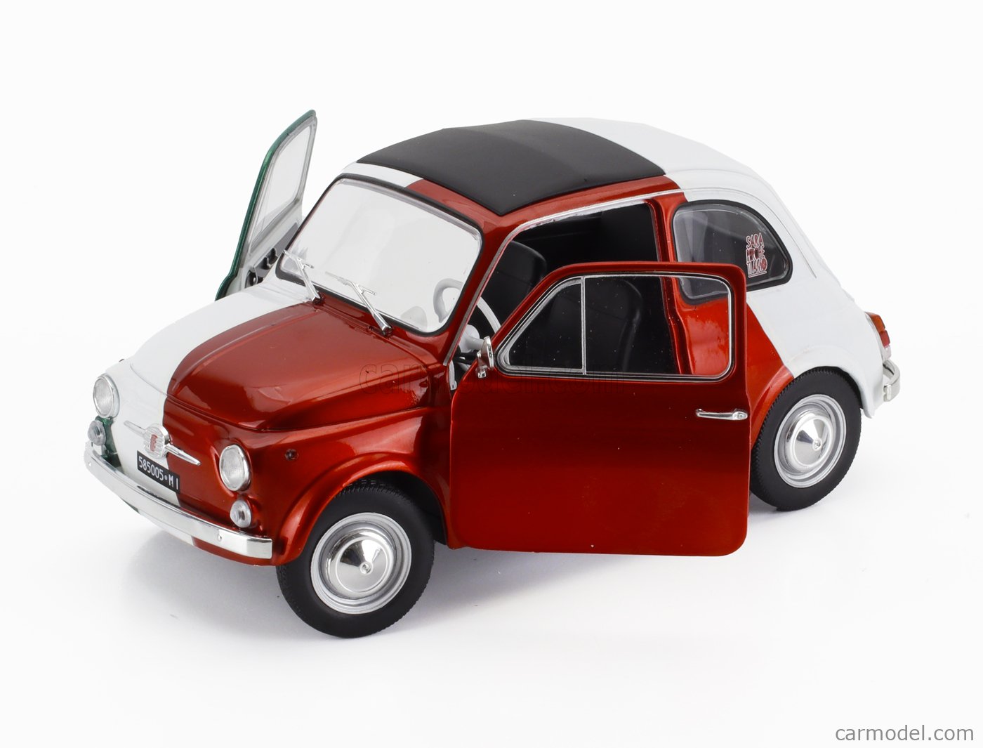 SOLIDO 1801409 Scale 1/18 | FIAT 500 ITALIAN LIVERY TRIBUTE 1965 RED ...