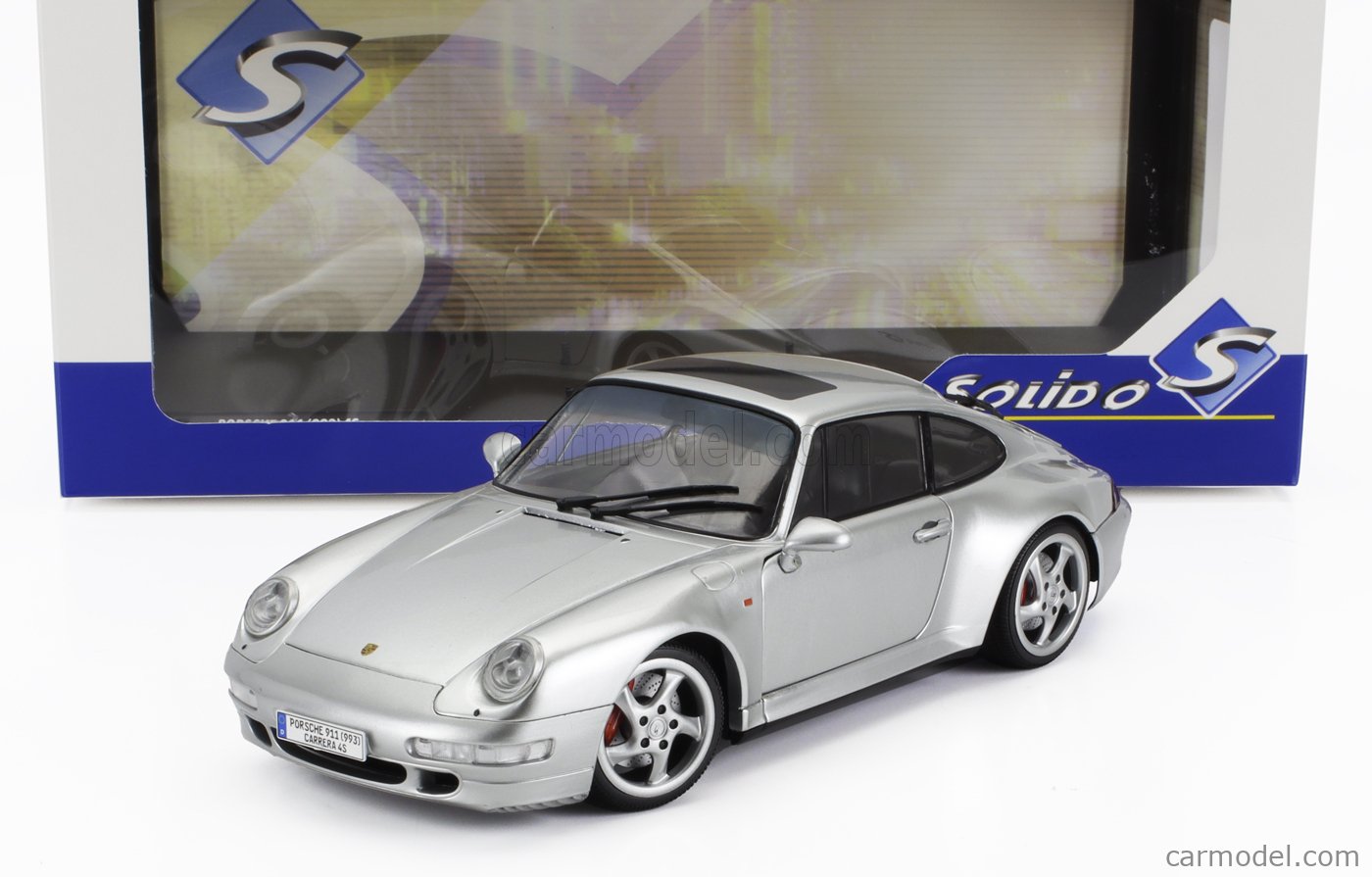 SOLIDO 1810103 Scala 1/18 | PORSCHE 911 993 4S COUPE 1996 SILVER