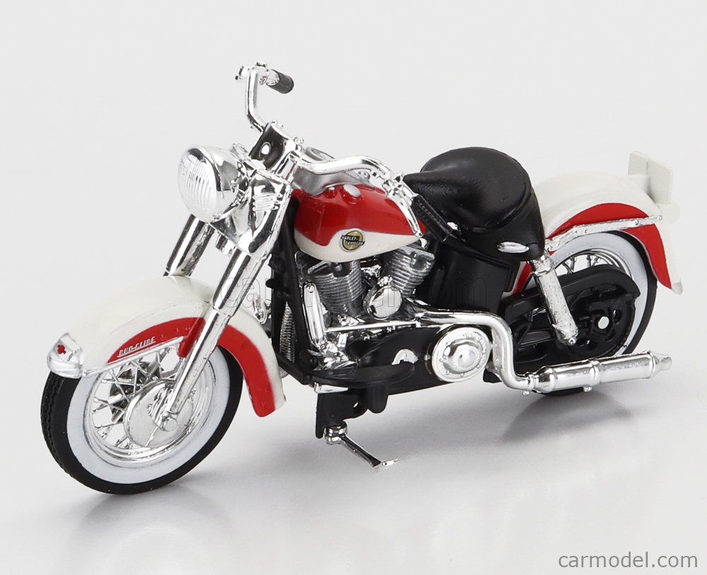 MAISTO AHHDA005 Scale 1/18 | HARLEY DAVIDSON FLH DUO GLIDE 1958 RED WHITE