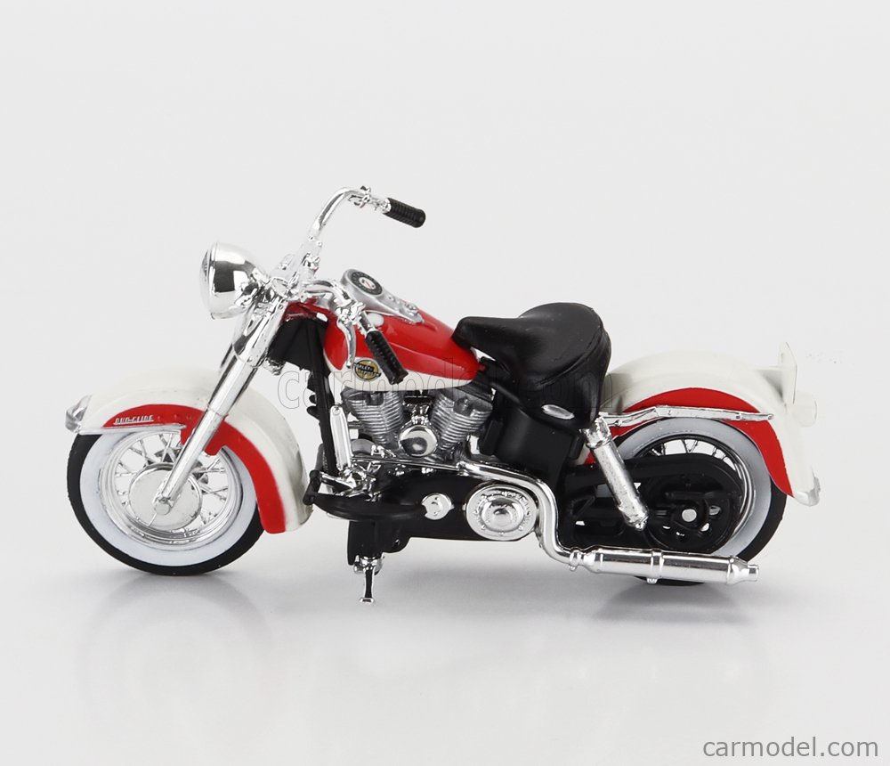 MAISTO AHHDA005 Scale 1/18 | HARLEY DAVIDSON FLH DUO GLIDE 1958 RED WHITE