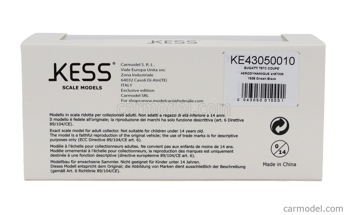 KESS-MODEL KE43050010 Scale 1/43 | BUGATTI 57C s/n.57335 COUPE ...