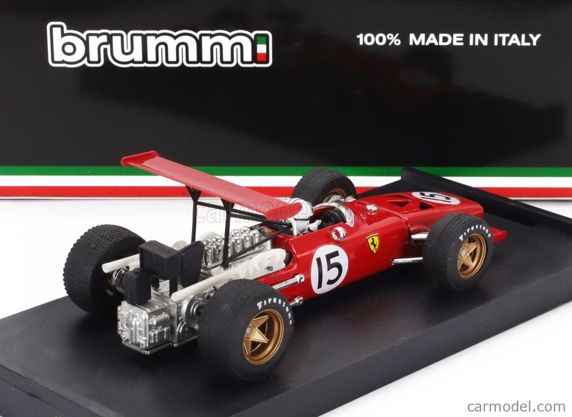 BRUMM R301-CH-UPD-2024 Scale 1/43 | FERRARI F1 312 N 15 SPAIN GP 1969 ...